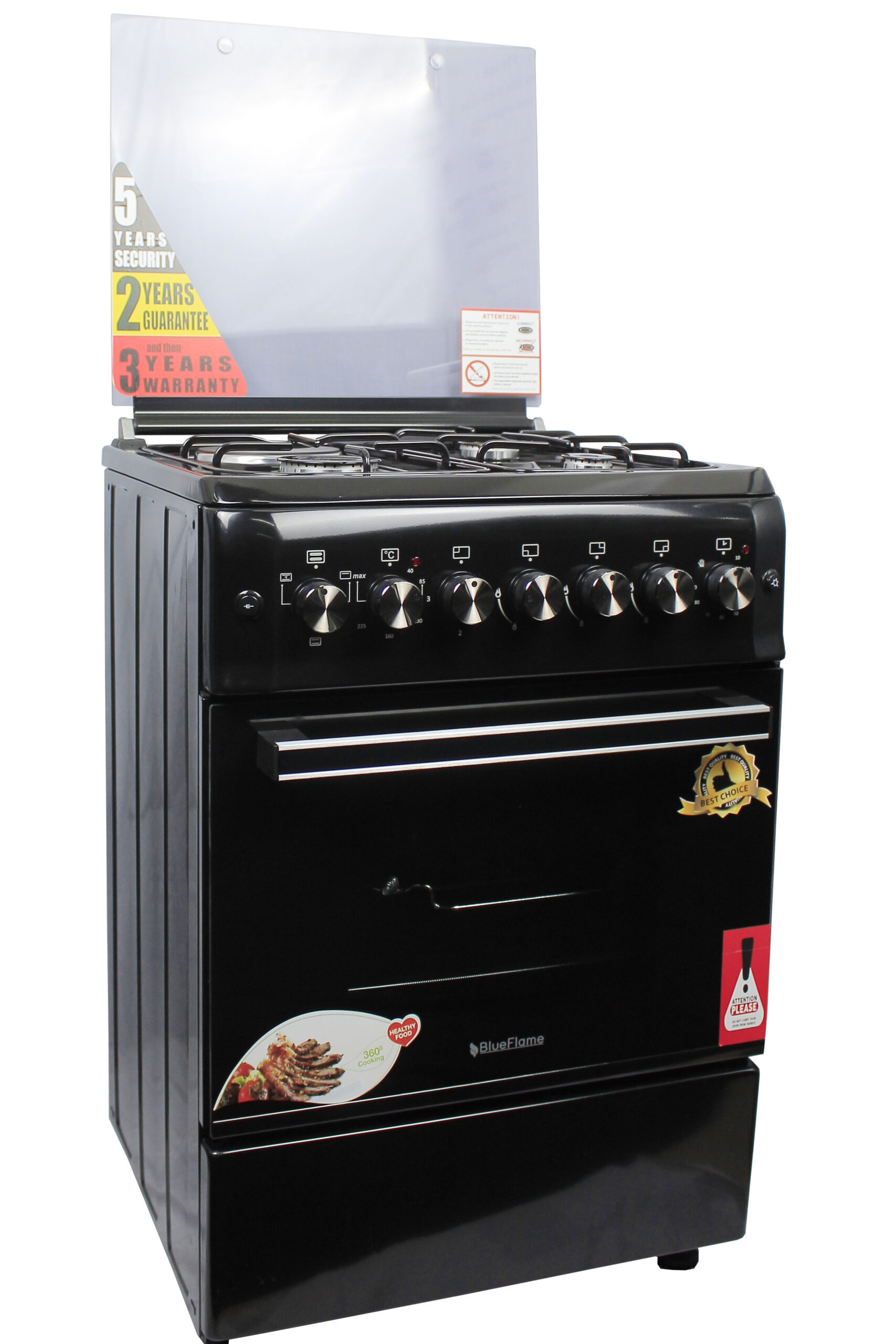 BlueFlame cooker S6031EFRP – B 60x60cm, 3 gas burners and 1electric hot ...