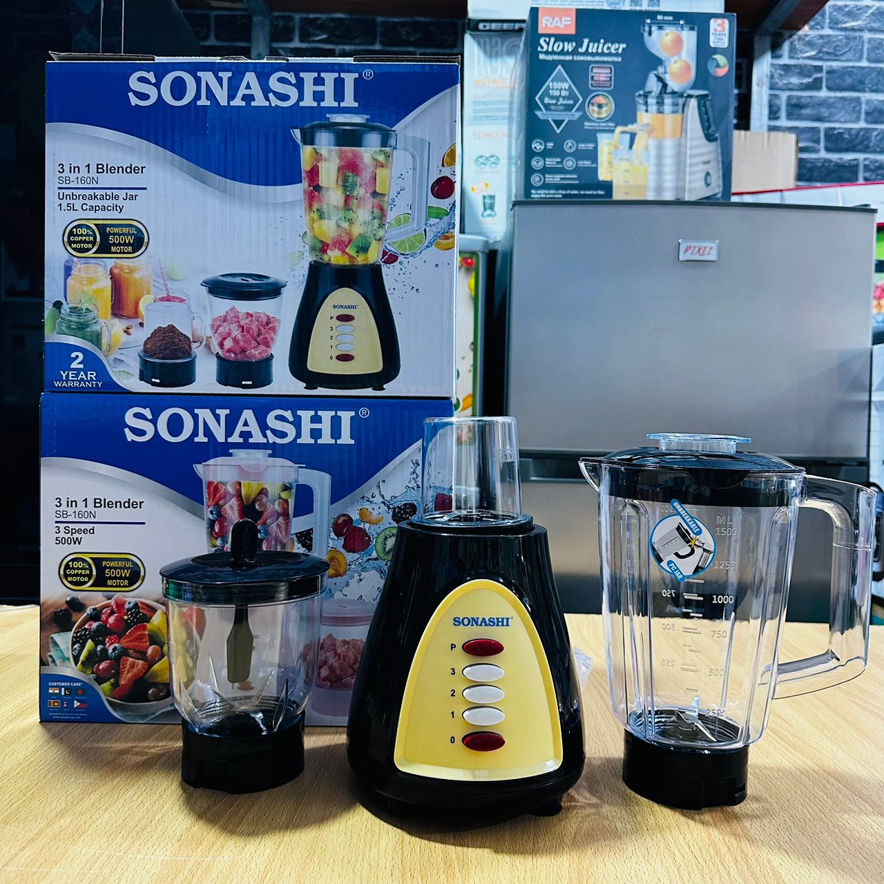 Sonashi 3in1 Blender SB-16ON | Prime Electronics Uganda
