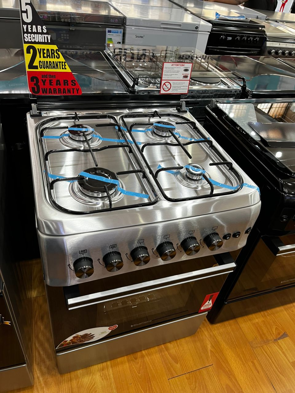 Blueflame Full gas cooker S6040GRFP–I 60cmx60cm - Prime Electronics Uganda